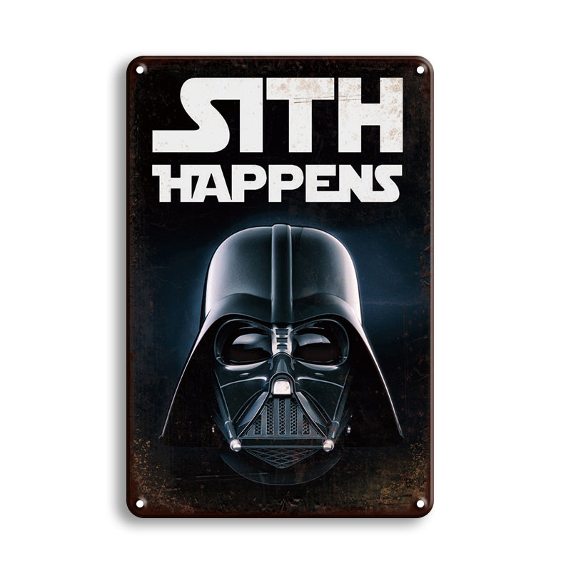 Darth Vader Metal Sign – Sith Happens Star Wars Art – NextWave Essentials