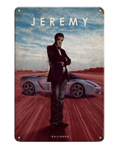 Jeremy Clarkson Metal Sign – Lamborghini Gallardo Art – NextWave Essentials